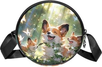 Generic Sac &agrave; bandouli&egrave;re rond rond pour femme, petit sac &agrave; bandouli&egrave;re souriant avec fermeture &eacute;clair et bretelles r&eacute;glables