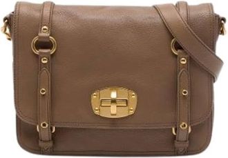 Miu Miu Sac bandouli&egrave;re Pre-owned - Femme - Pre-owned - Brun - Taille: ONE Size