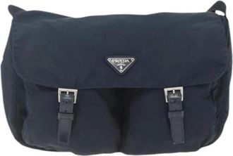 Prada unisex, Pre-owned, Bleu, Taille: ONE Size Sac bandouli&egrave;re en nylon Pre-owned