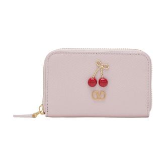 Valentino Garavani Femme, Accessoires, Rose, Taille: ONE Size Cherryfic Mini Portefeuille Zipp&eacute;