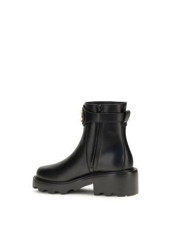 Valentino Garavani Womens Ankle Boots Vlogo Signature Black