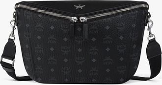 MCM Diamant 3D Umh&auml;ngetasche in Visetos-Leder-Mix BLACK VISETOS