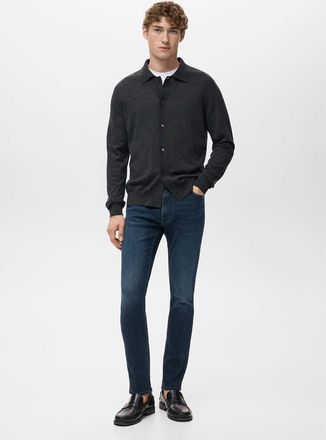 Mango Jean Jude skinny-fit bleu fonc&eacute; intense - Homme - 38 - MANGO MAN