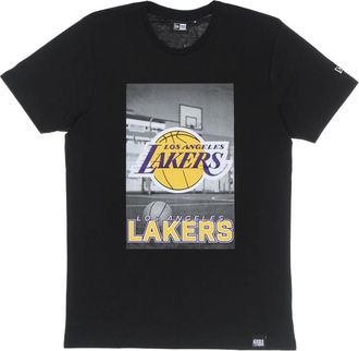 New Era NBA Fotografisches Tee Loslak Schwarz - - Tops - Herren - Schwarzk - XL