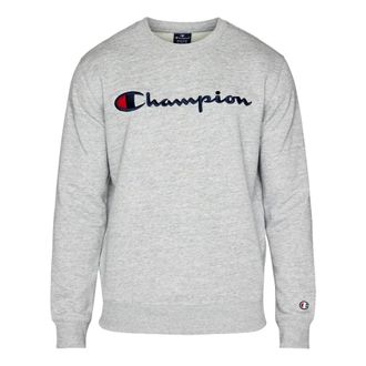 Champion Bestickter Logo-Rundhalsausschnitt-Sweatshirt - - Sweatshirts & Hoodies - Herren - Grau - XL