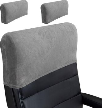 Generic Stretch Kopfst&uuml;tzenbezug Samt Kopfst&uuml;tzenschutz f&uuml;r B&uuml;rost&uuml;hle Kopfst&uuml;tzenbez&uuml;ge f&uuml;r Computerst&uuml;hle mit hoher R&uuml;ckenlehne M&ouml;bel Liegestuhl 2er Pack He