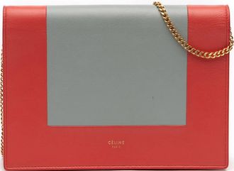 Celine Hobo Bags - Leather Frame Wallet on Chain - Gr. unisize - in Rot - für Damen