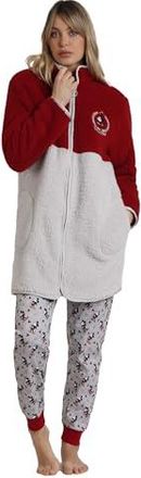 Disney Peignoir &agrave; manches longues chaud King Mickey pour femme, Bordeaux, XL