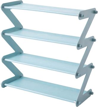 Valiclud 4stufen Edelstahl Schuhregal Vliesstoff Und Edelstahl Für Zuhause Schuhaufbewahrungsregal Schuhorganizer Für Pumps Sandalen Und Sneakers