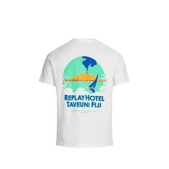 Replay T-shirt imprim&eacute; &agrave; col rond en coton