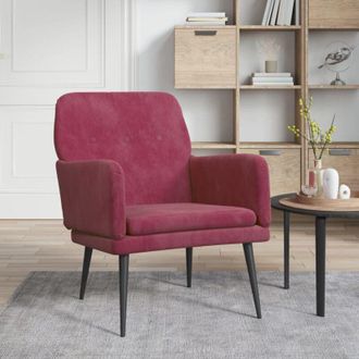 vidaXL Fauteuil Rouge bordeaux 62x79x79 cm Velours - Vidaxl