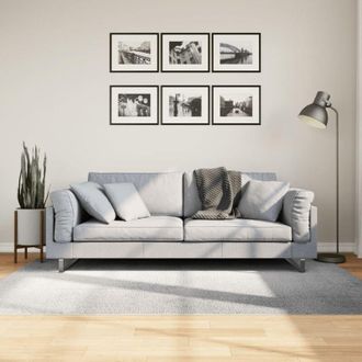 vidaXL Vidaxl - Teppich iza Kurzflor Skandinavischer Look Grau 140x200 cm