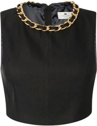 Elisabetta Franchi Damen, Oberteile, Schwarzk, MGr&ouml;&szlig;e