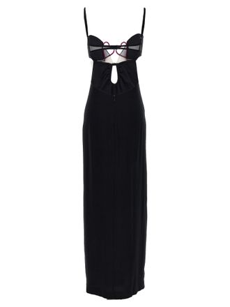 Nensi Dojaka Womens Black Viscose Long Dress