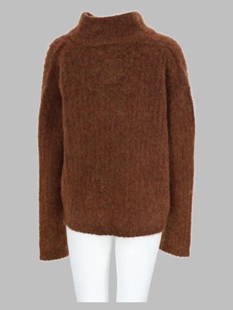 Uma Wang Alpaca and Wool V-Neck Sweater - Brown