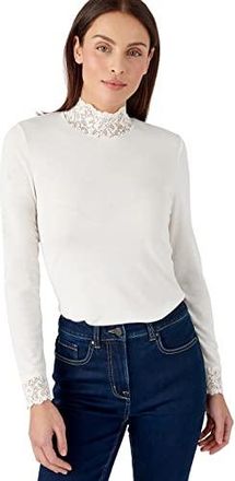 Damart T-Shirt Manches Longues Fine côte Thermolactyl Femme Blanc Taille 58-60 (3XL)