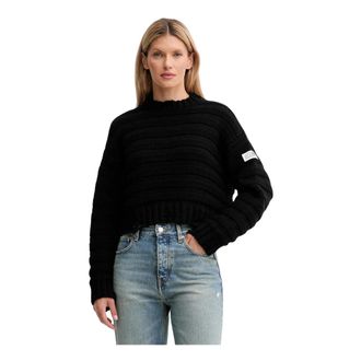 Maison Margiela Femme, Pulls, Noir, Taille: 42 FR Pulls &agrave; col rond