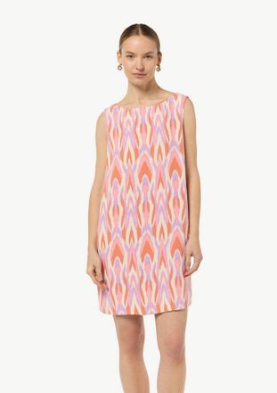Comma Minikleid Kleid Gemustertes Cr&ecirc;pekleid ohne &Auml;rmel