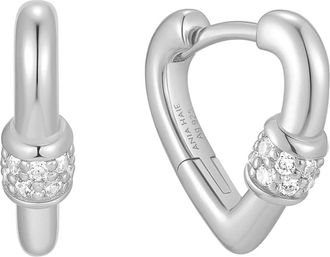 Ania Haie Ohrringe - 925er Sterlingsilber Mini Heart Huggies - Gr. unisize - in Silber - f&uuml;r Damen