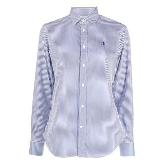 Polo Ralph Lauren Langarm Hemd mit Knopfleiste - - Blouses & Shirts - Damen - Blau - 3XS