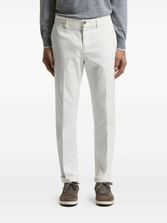 PESERICO pantalon à fermeture boutonnée - Blanc