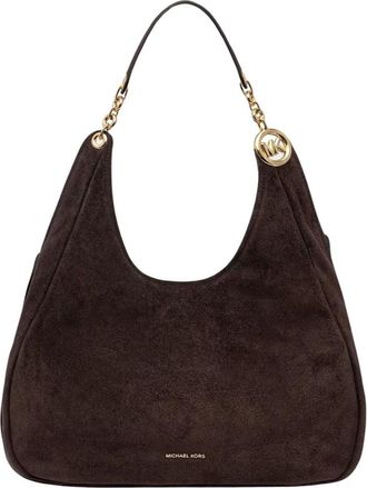 Michael Kors Grand sac port&eacute; &eacute;paule Ellie en daim - Femme - Sacs - Brun - Taille: ONE Size