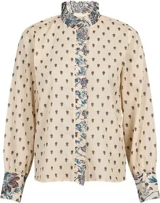 Petite Mendigote Chemise &agrave; volants imprim&eacute;e en coton