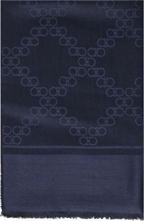 Ferragamo Femme, Accessoires, Bleu, Taille: ONE Size Silky Scarves