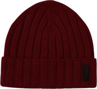 Emporio Armani Homme, Accessoires, Rouge, Taille: ONE Size Ribbed Knit Beanie