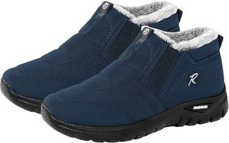 Generic Bottines Femme Plates Bottes De Neige Doublure Chaude en Polaire Peluche Chaussures Marche Randonnée dHiver Slip-on Semelle Antidérapante Légères Conf