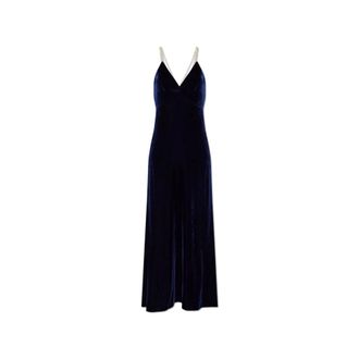 Forte_Forte Robe en velours &agrave; bretelles - Femme - Robes - Noir - Taille: 36 FR