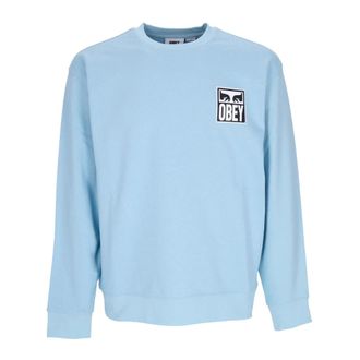 Obey Hellblauer Leichter Crewneck Sweatshirt - - Sweatshirts & Hoodies - Herren - Blau - XL
