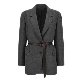 Brunello Cucinelli Damen, Jacken, Grau, XSGr&ouml;&szlig;e