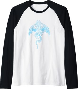 Seembo Drache spielt Gitarre Lustiger Gitarrist Animal Rock Musiker Raglan
