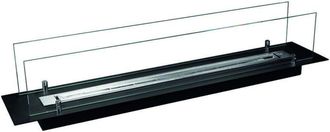 Dmora Brenner Dsase, Kochfeld, Heizelement, Verbrenner, Made in Italy, 99x19 h21 cm, Schwarz und Silber - Dmora