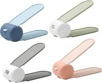 Lurrose 4 St&uuml;ck Teiliges Verstellbares Schuhregal aus Stabilem Pp Material mit Rutschfestem Design Doppellagiger Schuhst&auml;nder f&uuml;r Zuhause Hotel und Schuhgesch