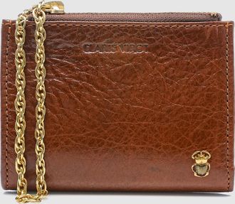 CLARIS VIROT Portefeuille Hector Cuir Tabac