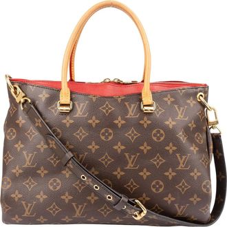 Louis Vuitton Crossbody Bags - Louis Vuitton Canvas Monogram Pallas MM Handbag - Gr. unisize - in Braun - f&uuml;r Damen