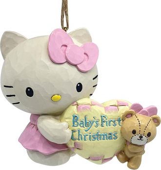 Enesco Sanrio by Jim Shore Hello Kitty Babys First Christmas H&auml;ngeornament, 7,6 cm, Mehrfarbig
