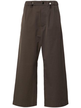 Nanushka pantalon droit à lien de resserrage - Marron