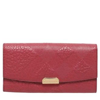 Burberry Portefeuille Vintage Pre-owned - Femme - Pre-owned - Rouge - Taille: ONE Size