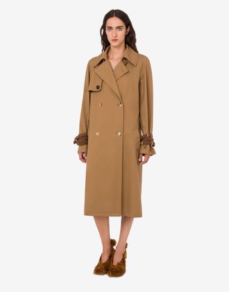 Moschino Trenchcoat aus Gabardine aus einer Baumwollmischung - Braun