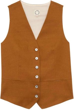 Ines De La Fressange Femme, Vestes, Brun, Taille: 38 FR Sanite Waistcoat