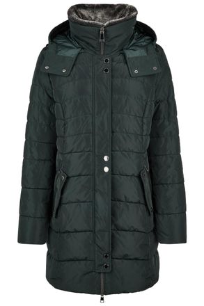 Barbara Lebek Jacke Down Free mit Kapuze und Webpelz - 40