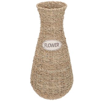 DOITOOL Gewebte Rattan Vase 44 Zoll Bodenvase Trockenblumenvase Deko F&uuml;r Wohnzimmer B&uuml;ro Nat&uuml;rliche Handwerkskunst Elegante Dekoration