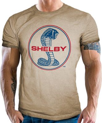 Gasoline Bandit T-Shirt für US Muscle Car Fans - Original Shelby: Cobra Racing Logo Vintage
