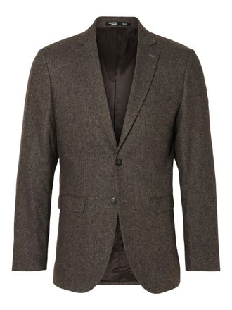 Selected SELETED HOMME Herren SLHSLIM-ISAC Brown STRUC BLZ B NOOS Jackenblazer, Brownie, 48