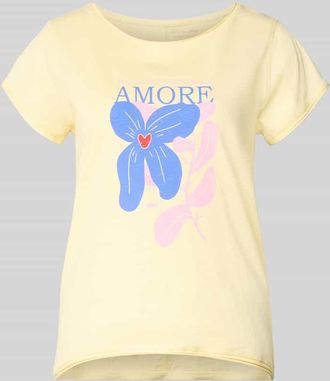 Christian Berg T-Shirt mit Motiv-Print und Rollsaum