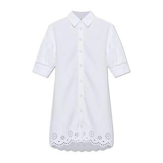 Frame Denim Eyelet Play Dress - - Dresses - Damen - Wei&szlig; - S