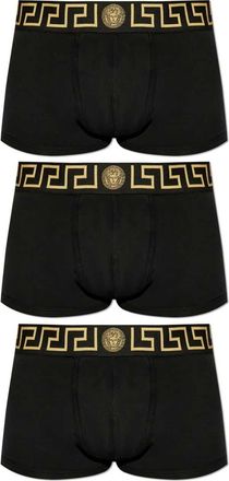 Versace Ensemble de trois boxers avec bordure Greca